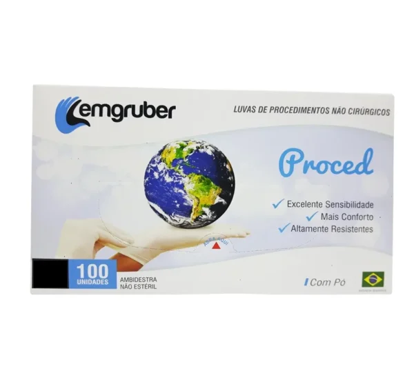 LUVA PROCEDIMENTO G C/PO CX/100 – LEMGRUBER – Utilemed